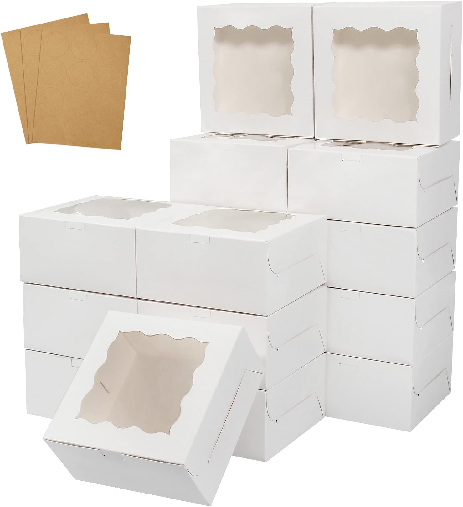 Amazon.com: Wilton Treat Boxes - 4.5x4.5x1.5in. - Pack of 6 Boxes With ...