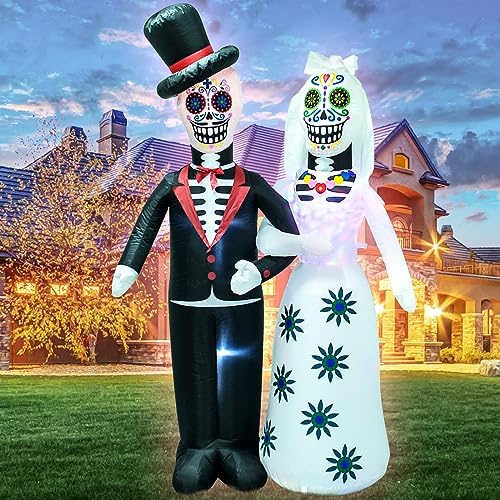 Amazon.com: 6 Ft Halloween Inflatable Skeleton Couple Embrace Kiss ...