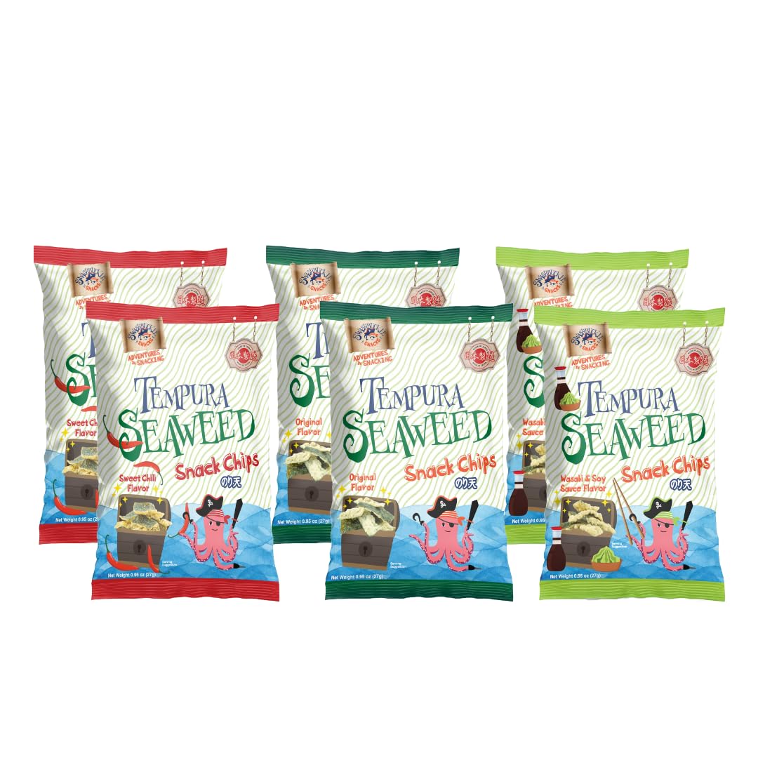 Snapklik.com : Japanese Tempura Seaweed Snack Chips, Noriten 3 Flavor ...