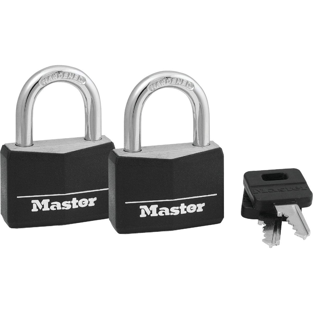 Snapklik.com : Master Lock 141t 1-9/16 Black Vinyl Covered Solid Body Padlocks