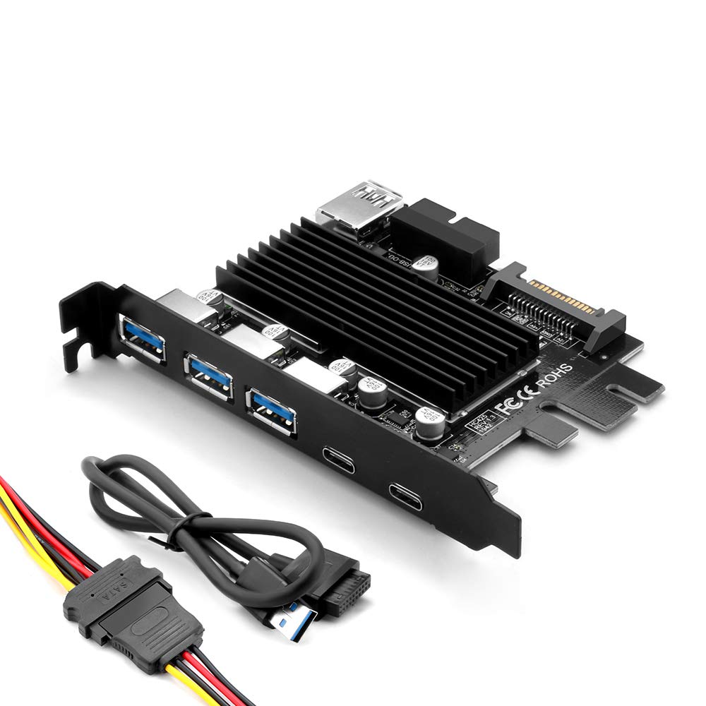 Buy USB 3.0 Expansion 5 Port Card, 3 Port USB 3.0 2 Port C Type USB ...