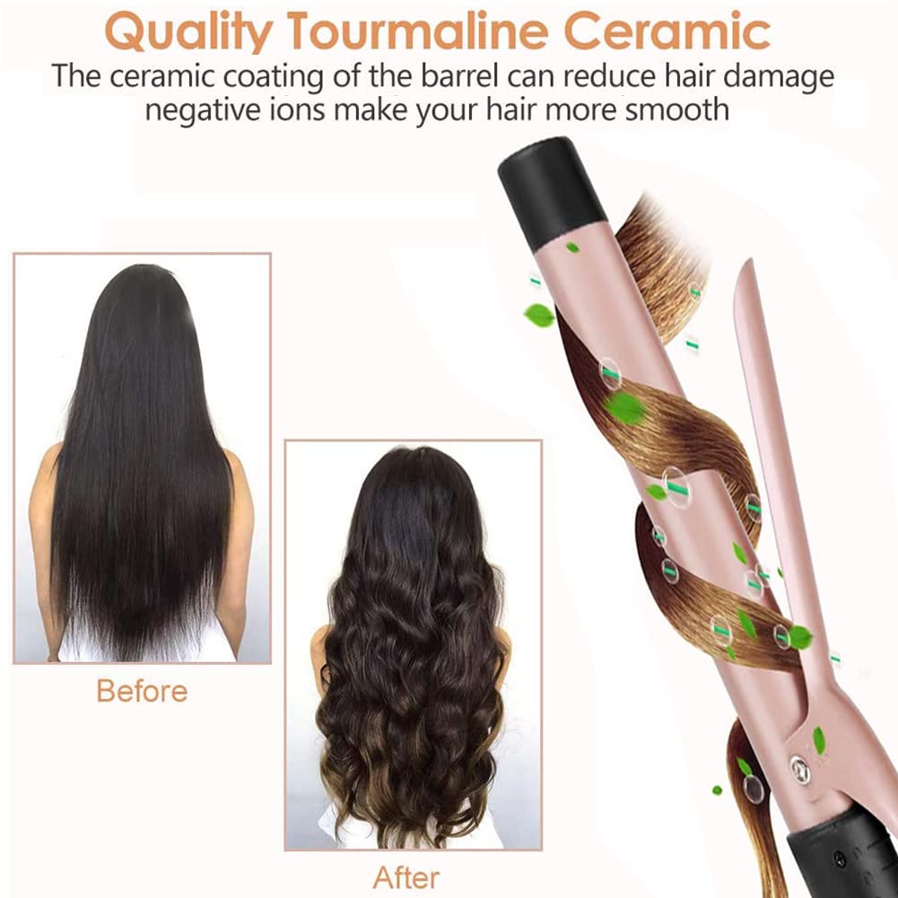 Hair Curling Iron Barrel Wand Temperature Adjustable 28mm
