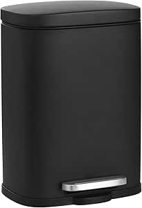 Amazon.com: SONGMICS 5 Litre Pedal Bin Rectangular Soft Close Steel ...