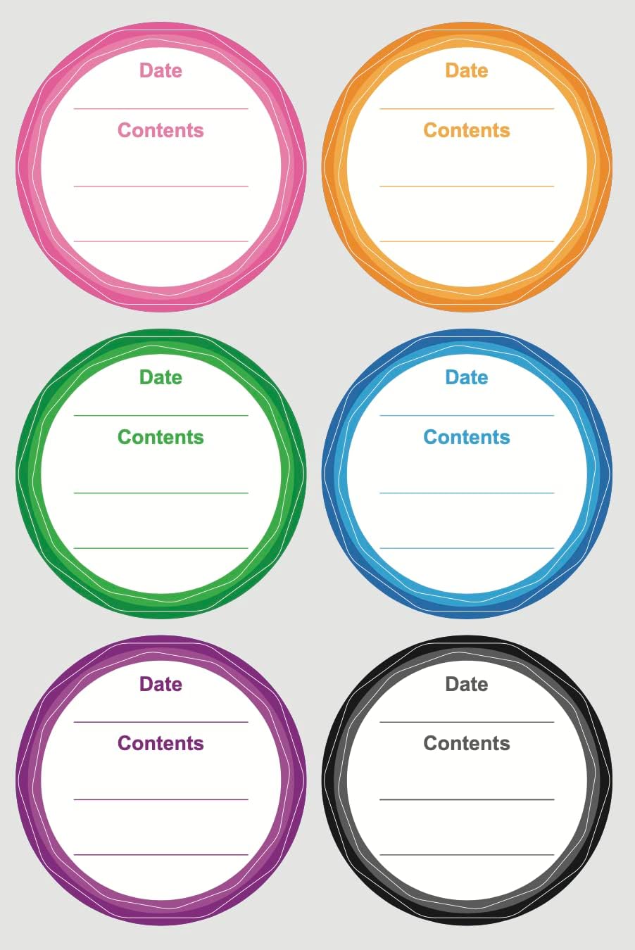 Amazon.com : 2 inch 300 PCS Food Storage Stickers Removable Food Date ...