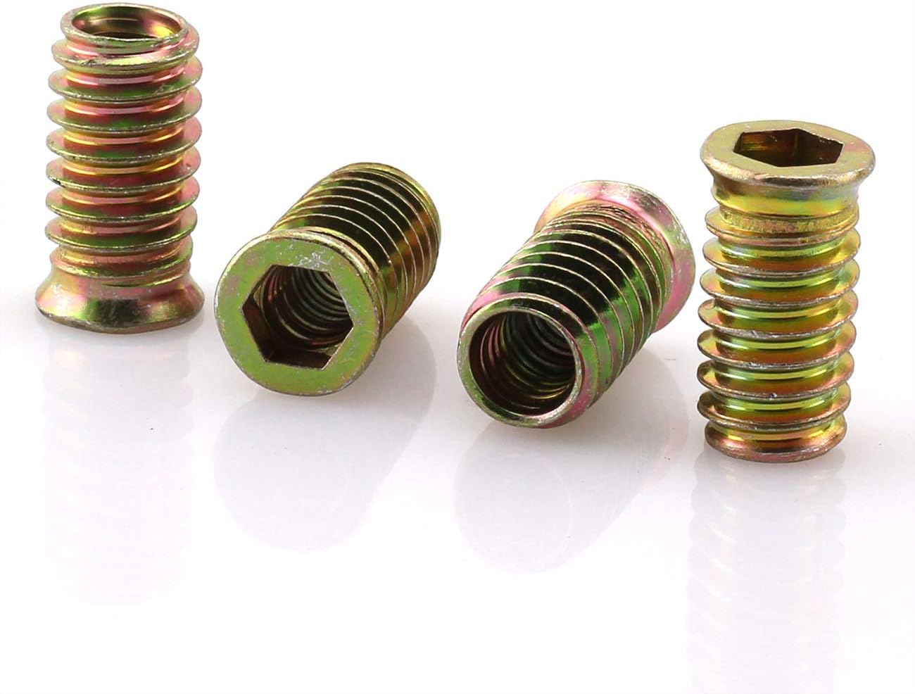 ZRM&E 35pcs 5/1625 Zinc Alloy Threaded Insert Nuts with Hex-Flanged ...