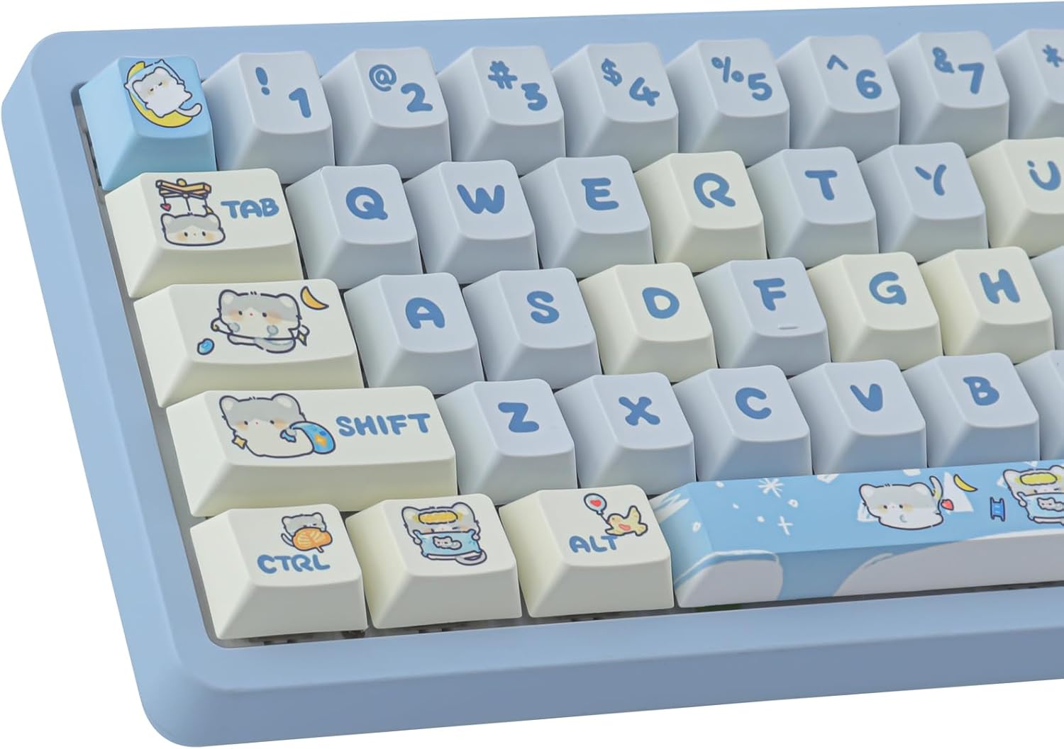 PBT Keycaps 147 Keys Daydream Cat Keycaps Set Custom Dye-Sublimation ...