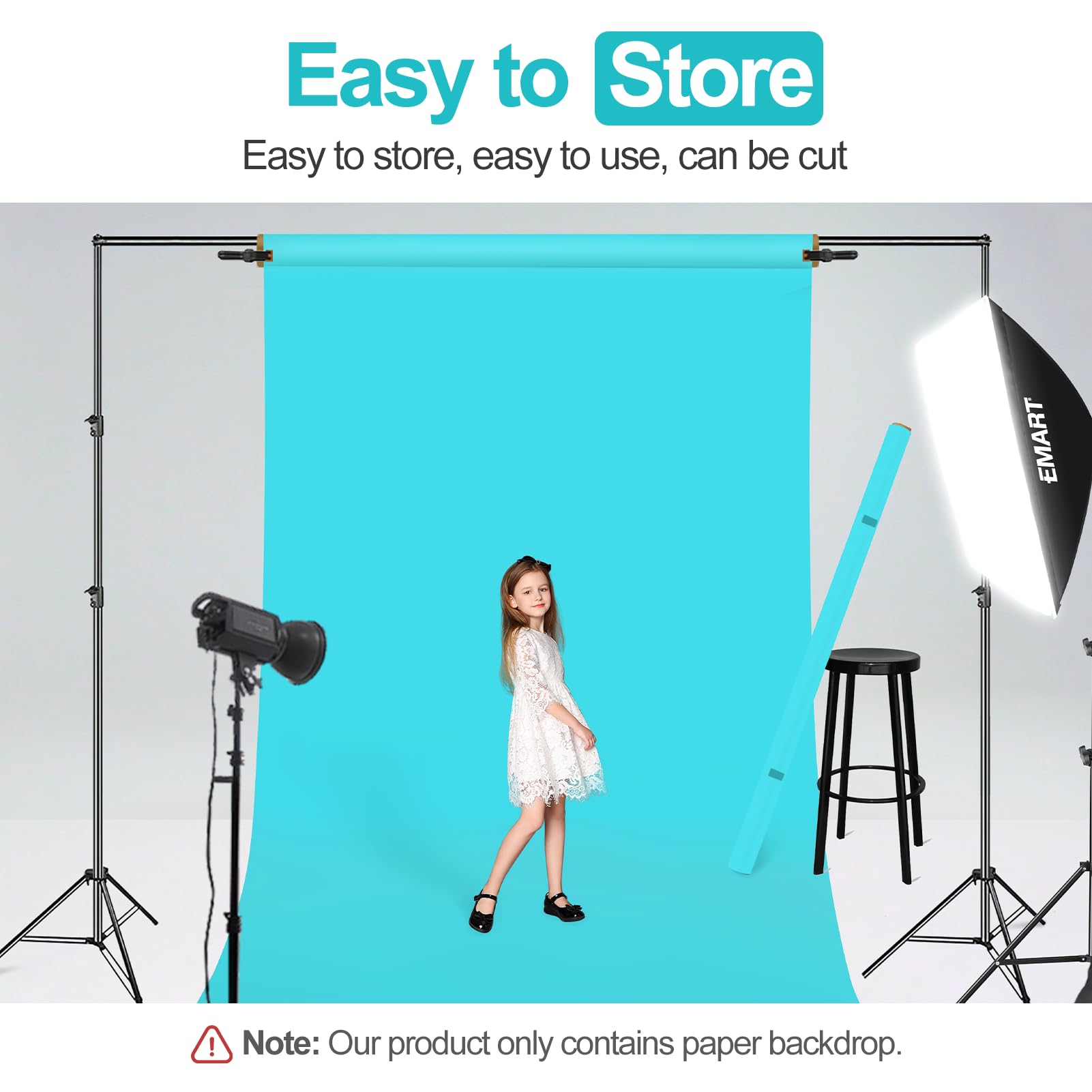 Emart Matte Seamless Photography Background Paper, 4.4x16FT Paper ...