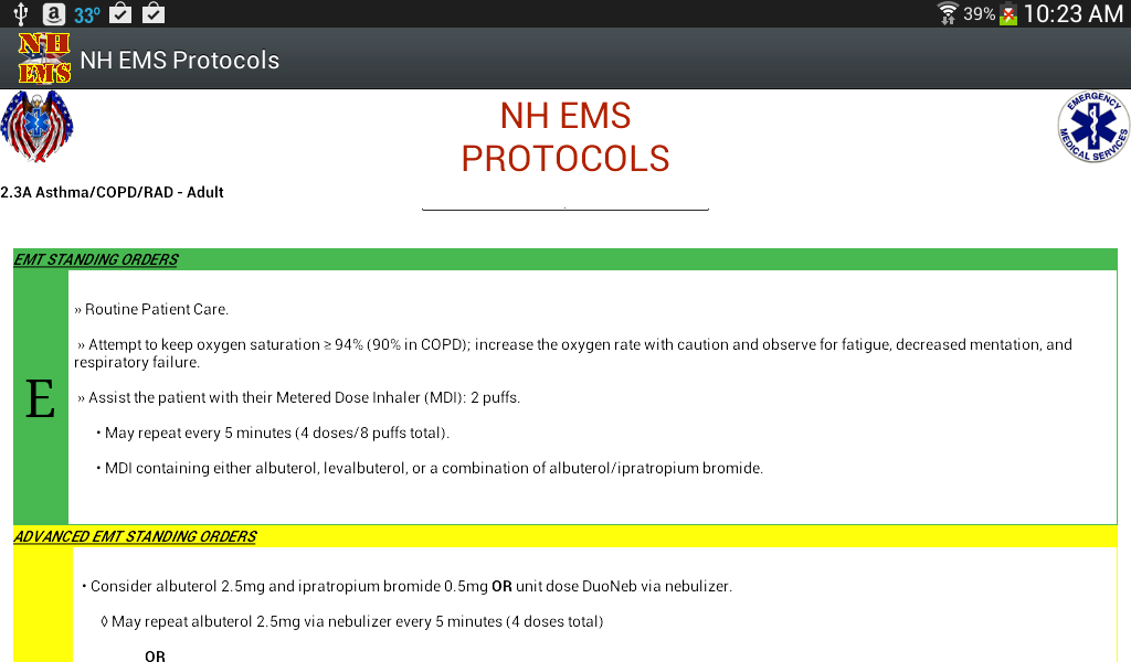 NH EMS Protocols - App on Amazon Appstore