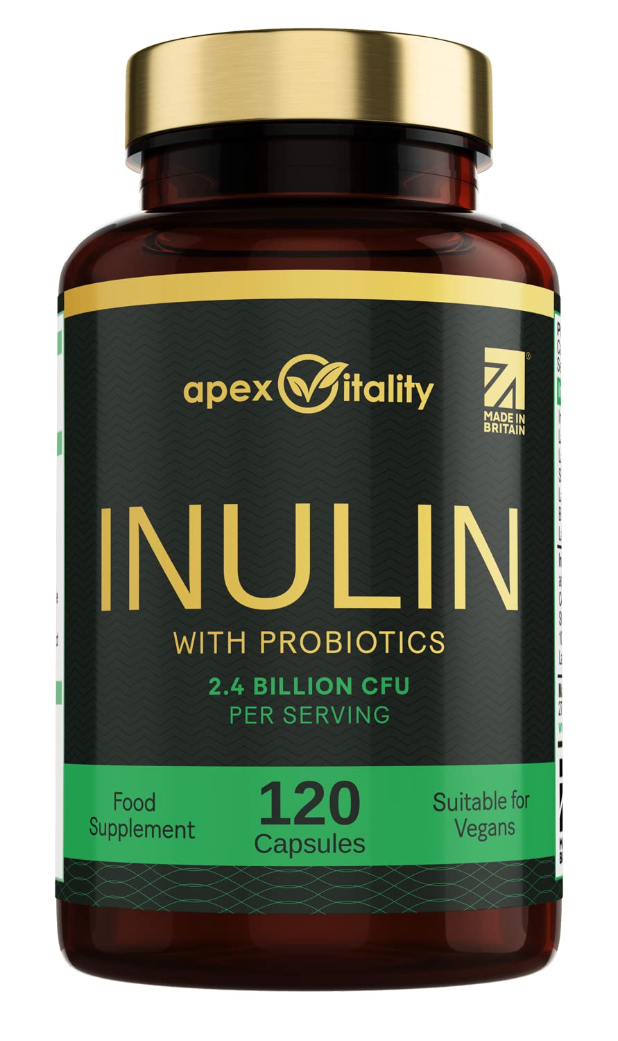 Apex Vitality Probiotics for Adults – 120-Capsules Inulin Probiotic ...