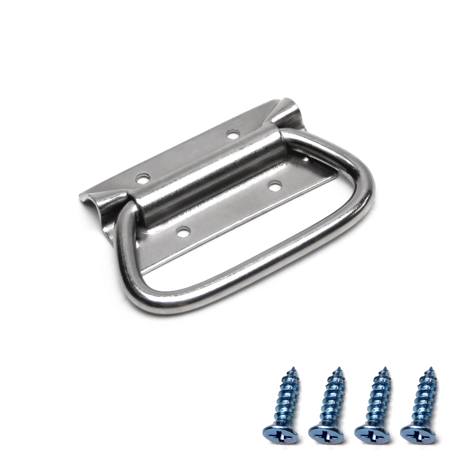 MroMax 3.39" x 1.81" Chest Handle Nickel Plated Iron Surface Mounted ...