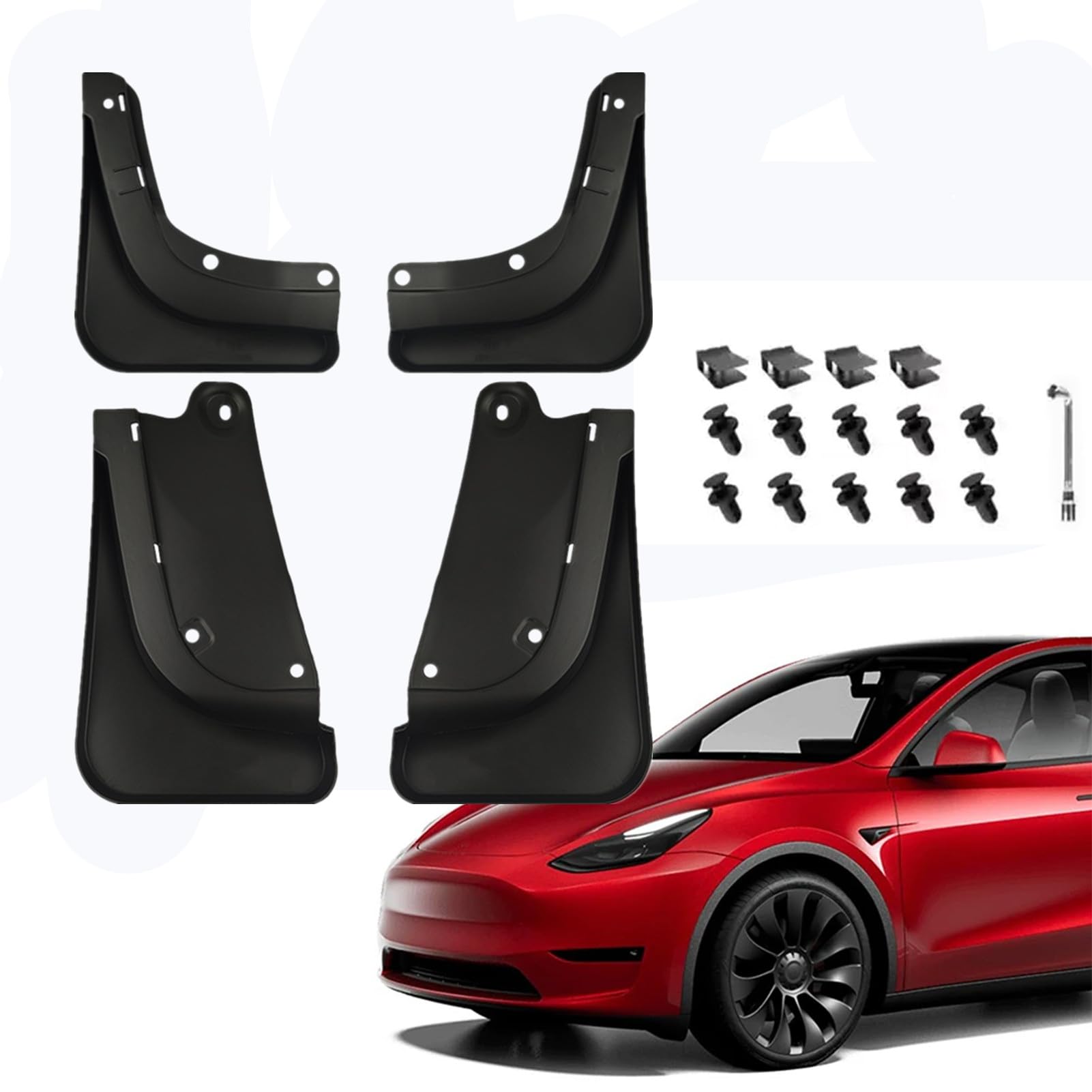 Amazon.com: Mud Flaps for Tesla Model Y 2020-2024, Upgraded Flexible ...