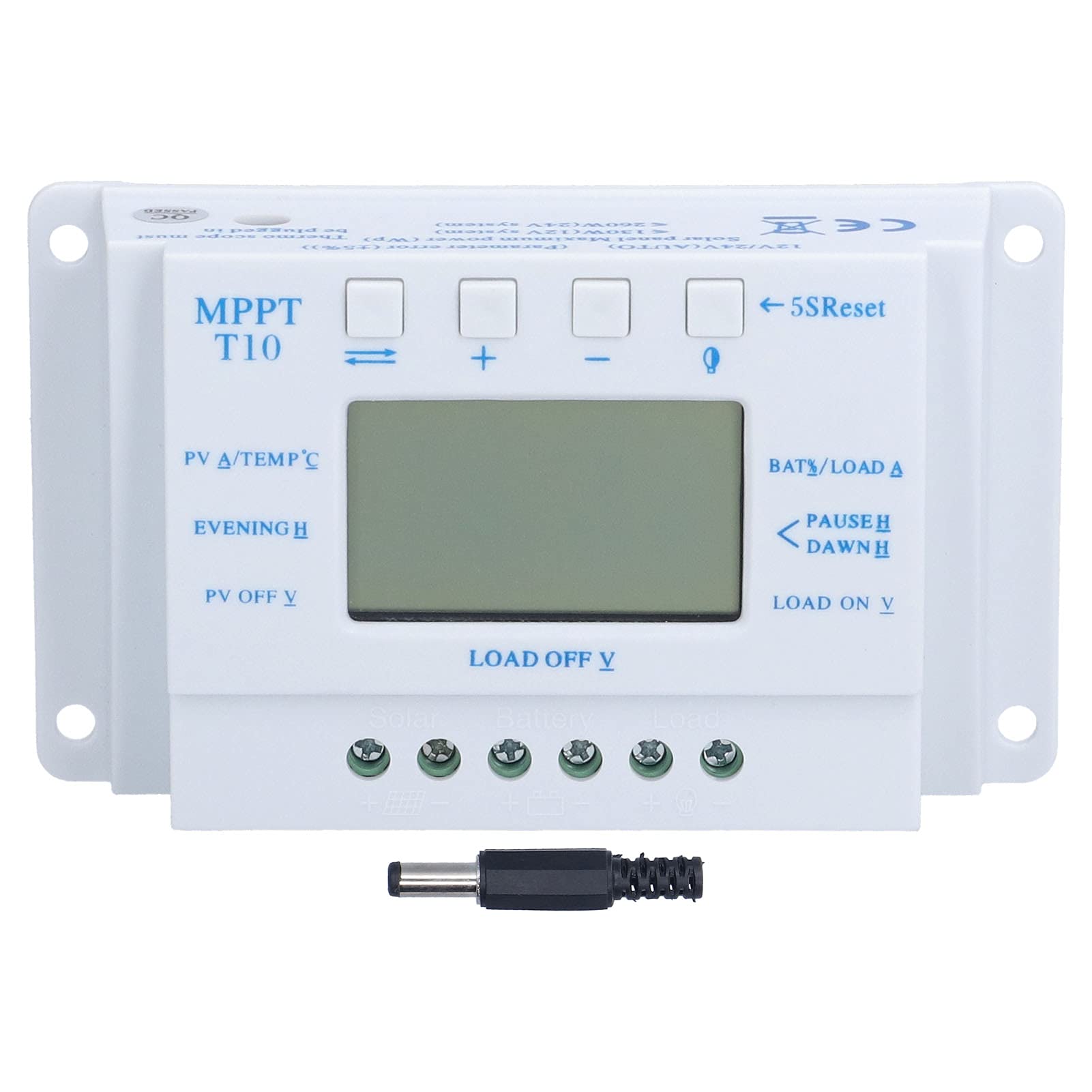 Buy 10A 12/24V MPPT PWM Solar Charge Controller, Multi-Function ...