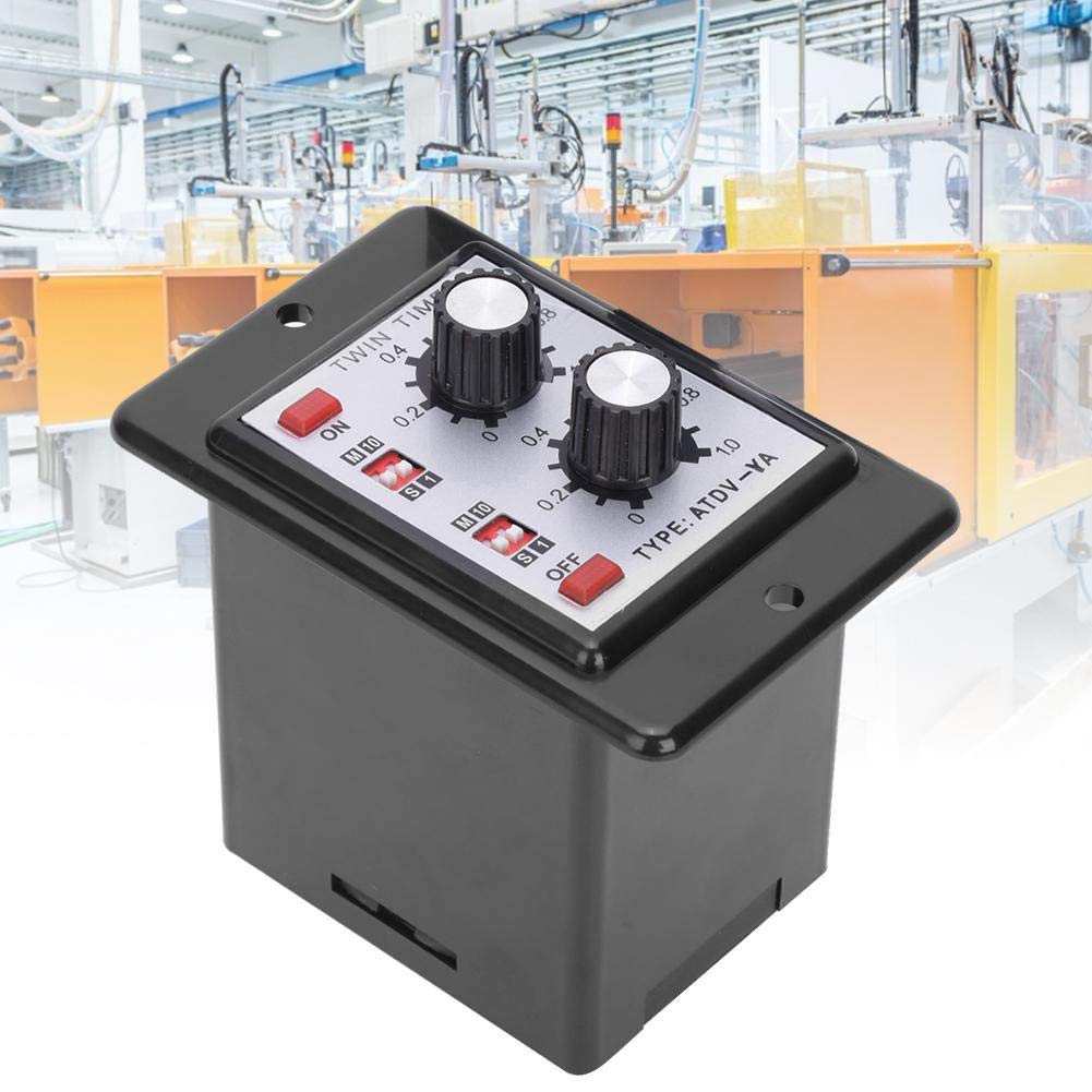 Twin Timer Relay, On Off Knob Control Time Switch Short Period Repeat ...