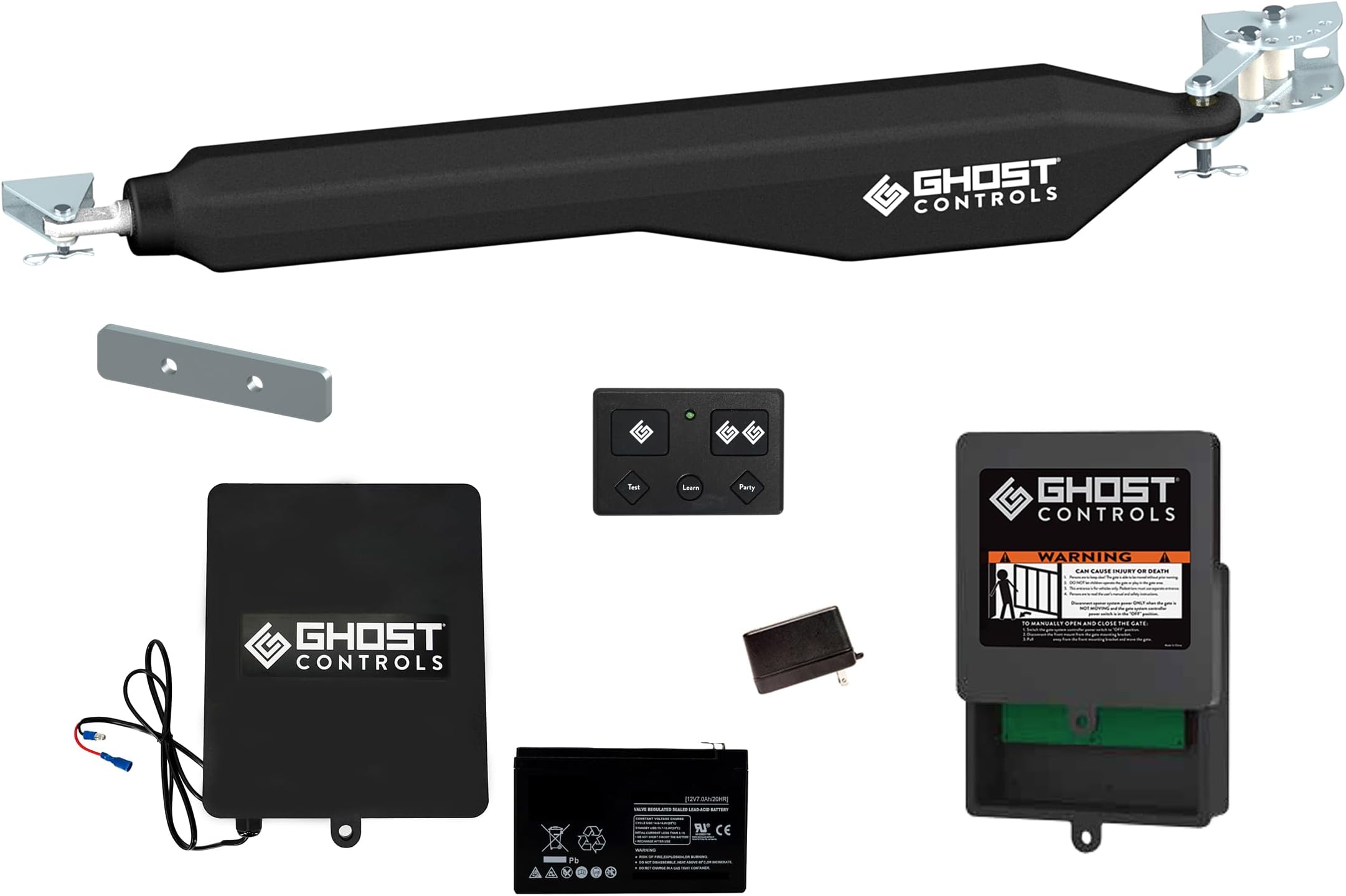 Amazon.com: Ghost Controls Heavy Duty 30W Single Solar Automatic Gate ...