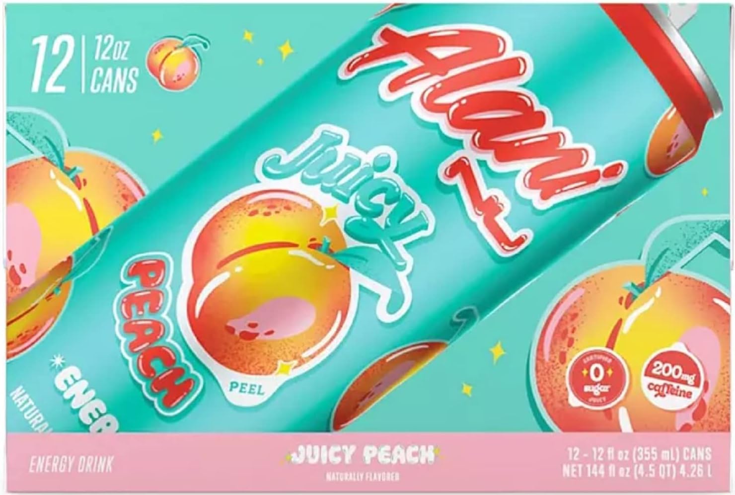 Amazon.com : Alani Nu Energy Drink Juicy Peach (12 fl. oz, 12 pk ...