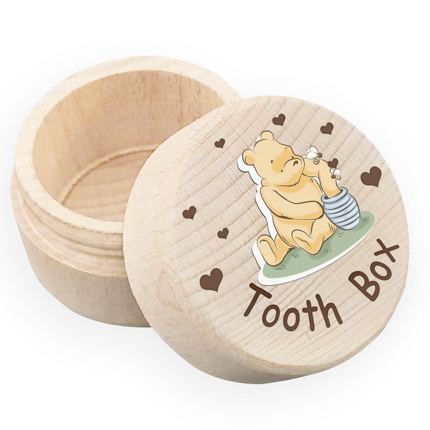Tooth Fairy Box Winnie The Pooh - Wooden Keepsake For Lost Teeth Tooth ...