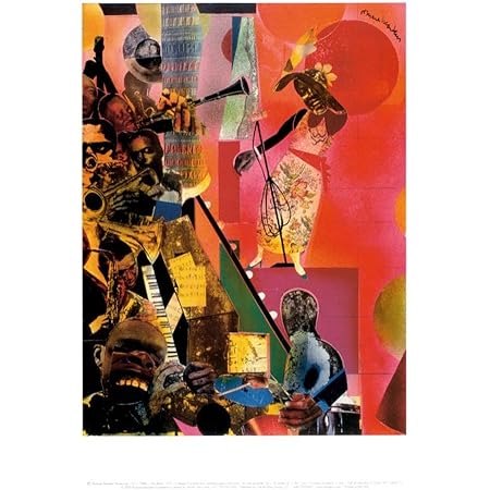 Amazon.com: Romare Bearden Jammin' at the Savoy Art Print Poster ...