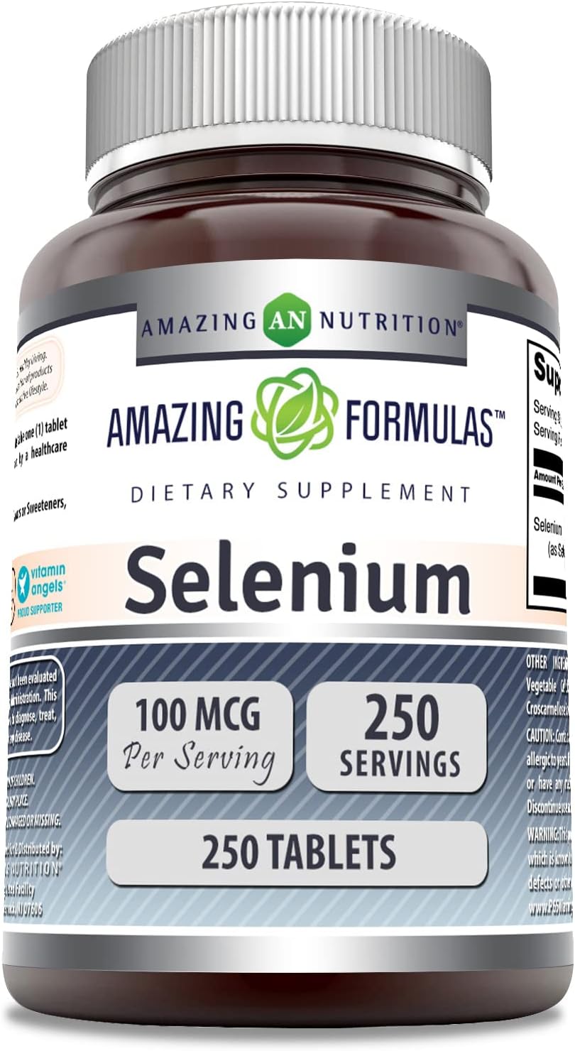 Amazon.com: NOW Foods Selenium 100 mcg, 250 Tablet (Pack of 2) : Health ...