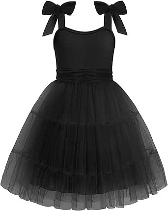 Arshiner Girls Dresses Summer Sleeveless Bow-Tie Straps Formal Fancy ...