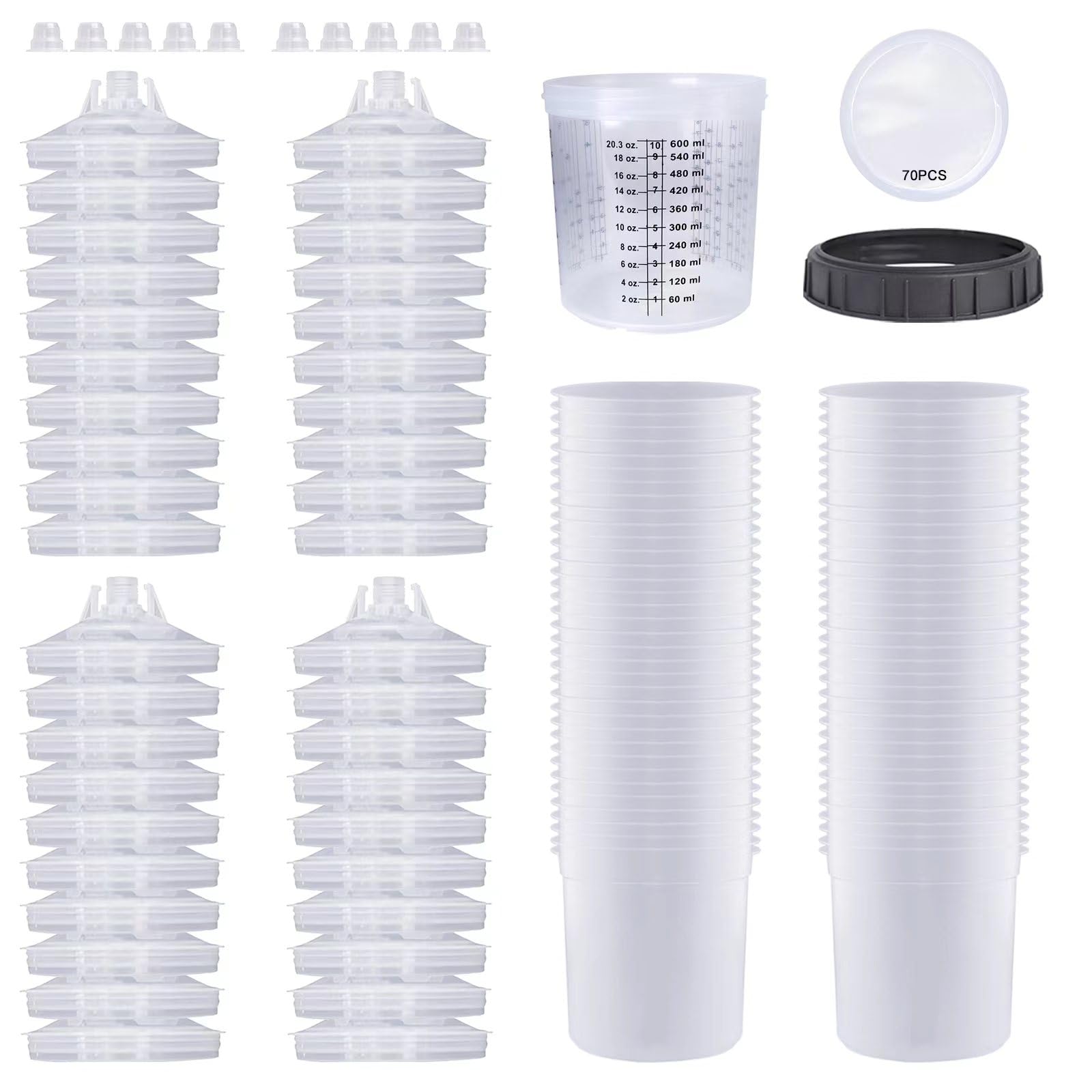 Amazon.com: Disposable Paint Cups for Automotive Paint Guns, HVLP Paint ...