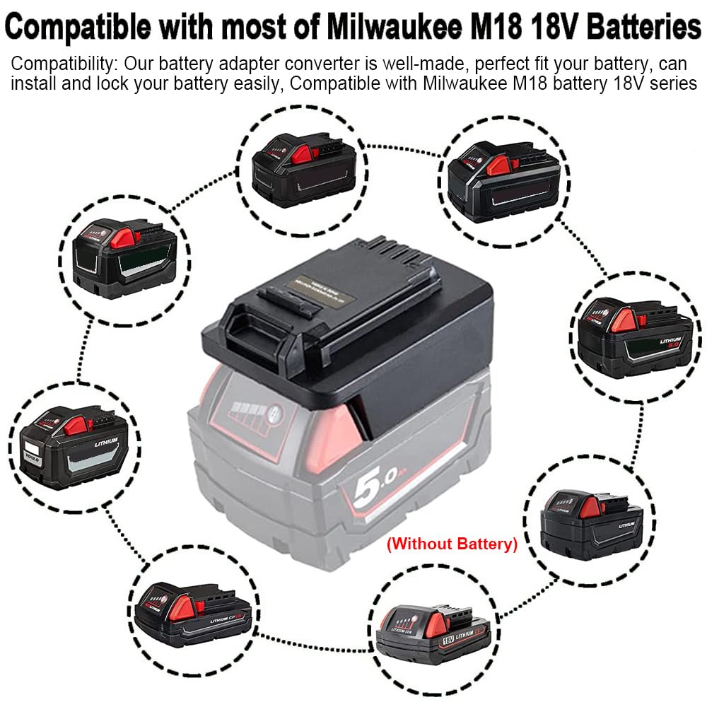 Porter Cable Battery Adapter Milwaukee M18 Battery To Porter Cable 20V ...