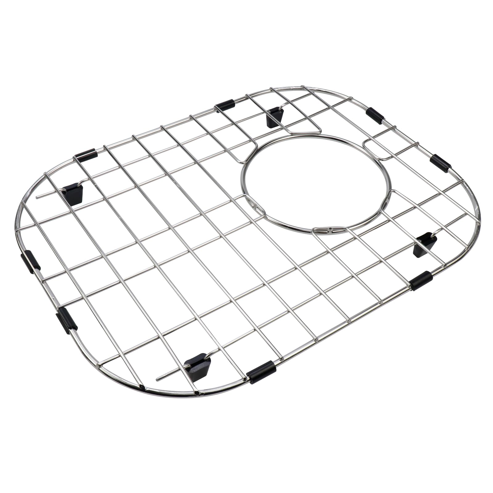 KUMGROT 304 Stainless Steel Sink Protectors with Rear Drain 16in x 13in ...