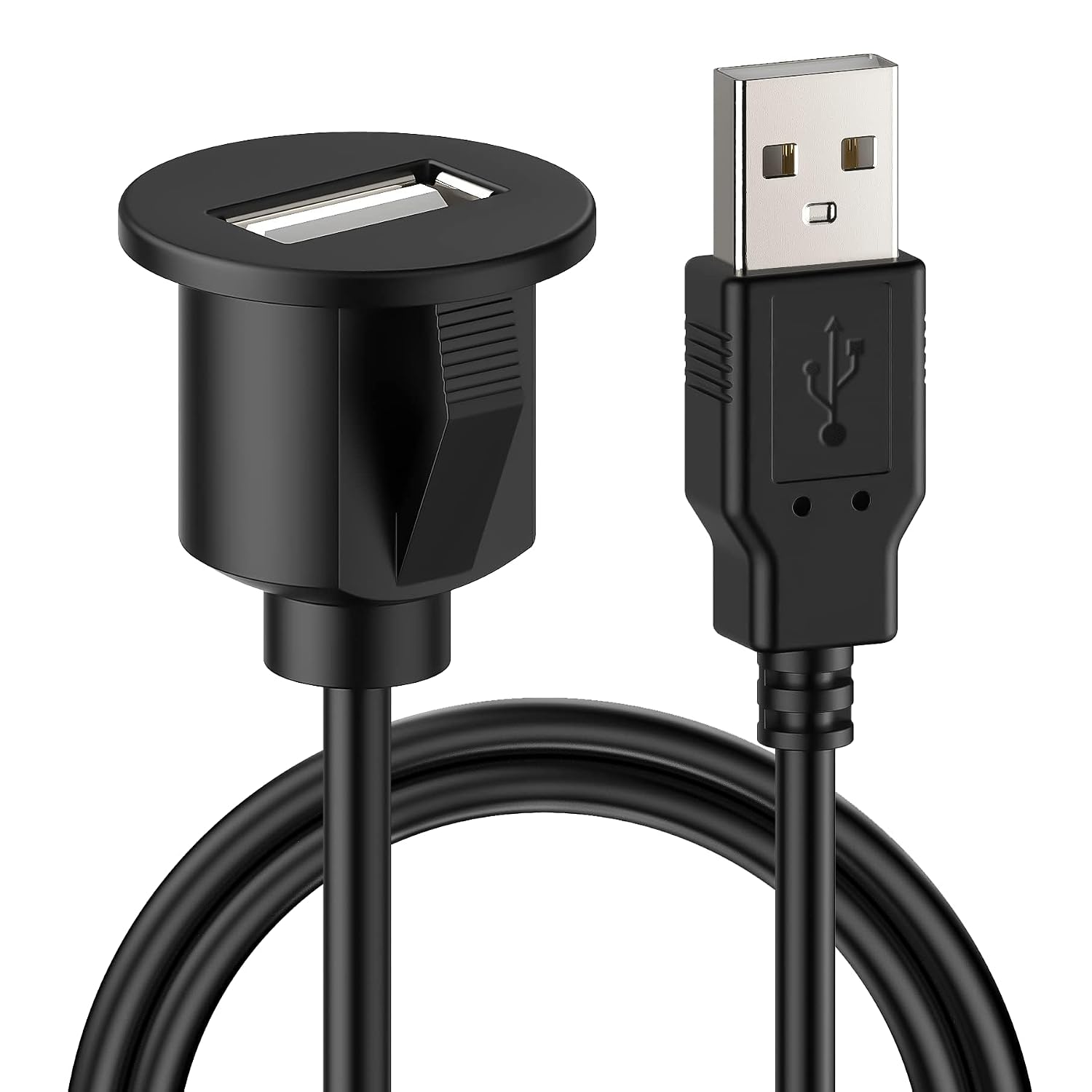 Universal Auto USB Extension Cable Dashboard Flush Mount for Car Radio ...