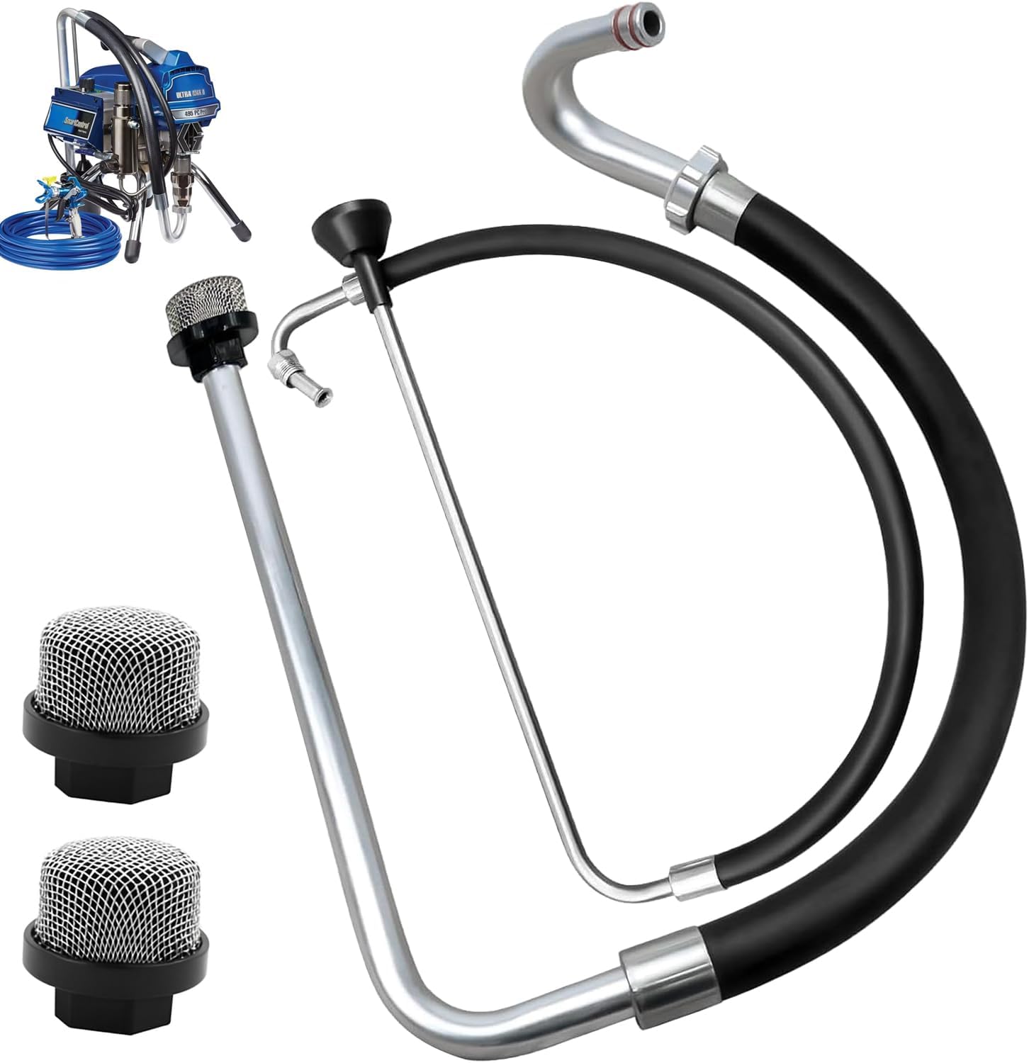 Paint Sprayer Suction Tube Reflux Line Kit, Replacement for Airless ...
