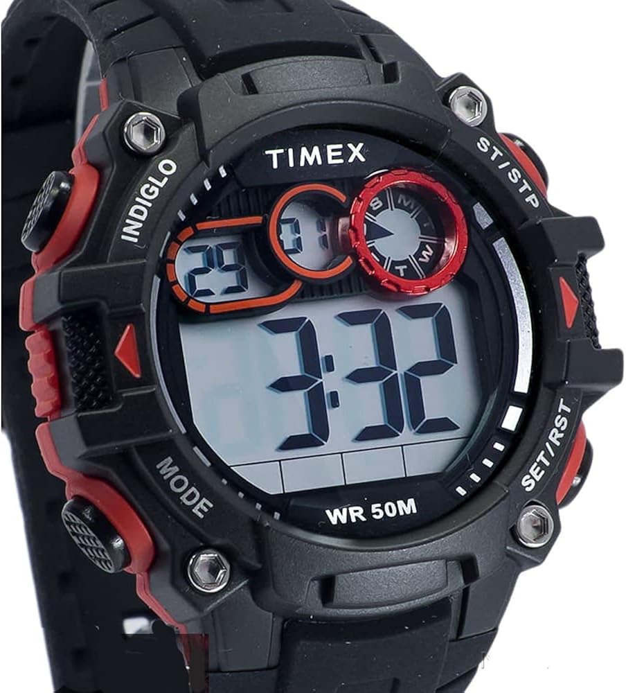 Timex Men's DGTL Big Digit 48 mm Silicone Strap Watch TW5M27000 ...