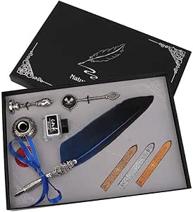 Schreibfeder Dip Pen Retro Quill Feather Pen Set Kalligraphie ...