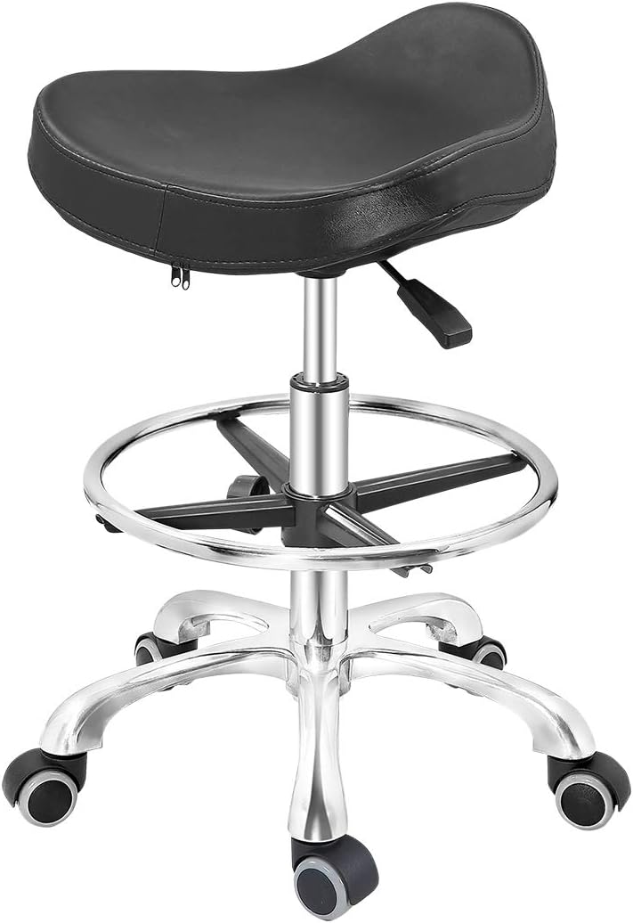 Amazon.com: Grace & Grace Height Adjustable Rolling Swivel Stool Chair ...