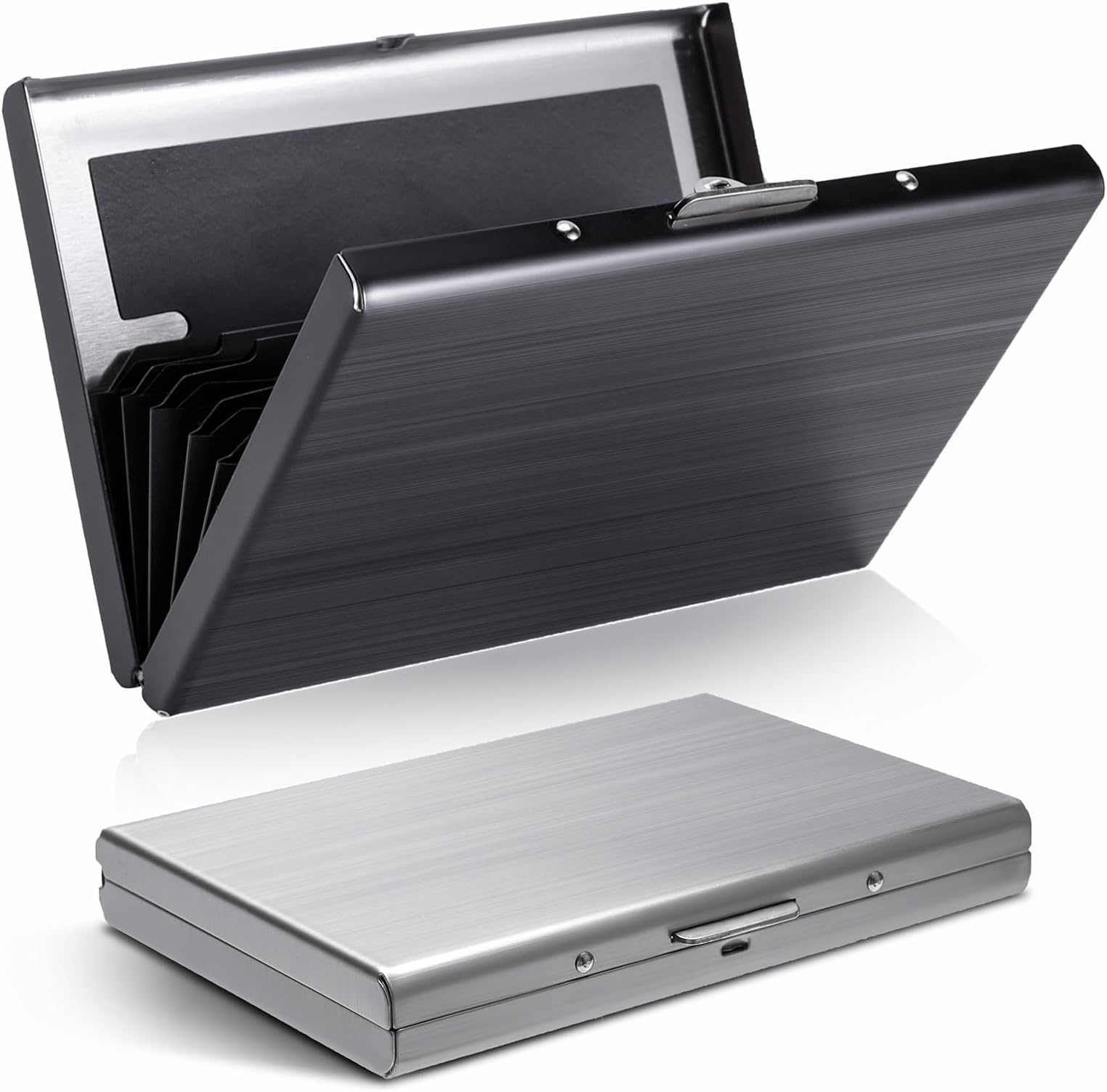 Amazon.com: Cobee Metal RFID Credit Card Holder, 2 Pieces Stainless ...