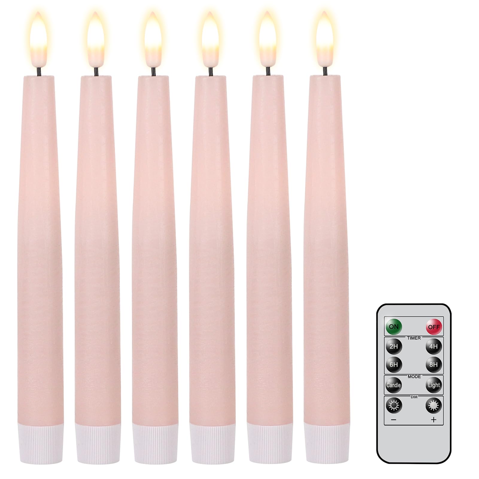 Snapklik.com : Lasumora Pink Flameless Taper Candles Spring Pastel ...