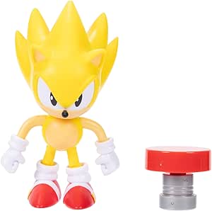 Amazon.com: Sonic the Hedgehog 4-inch Super Sonic Action Figure with ...