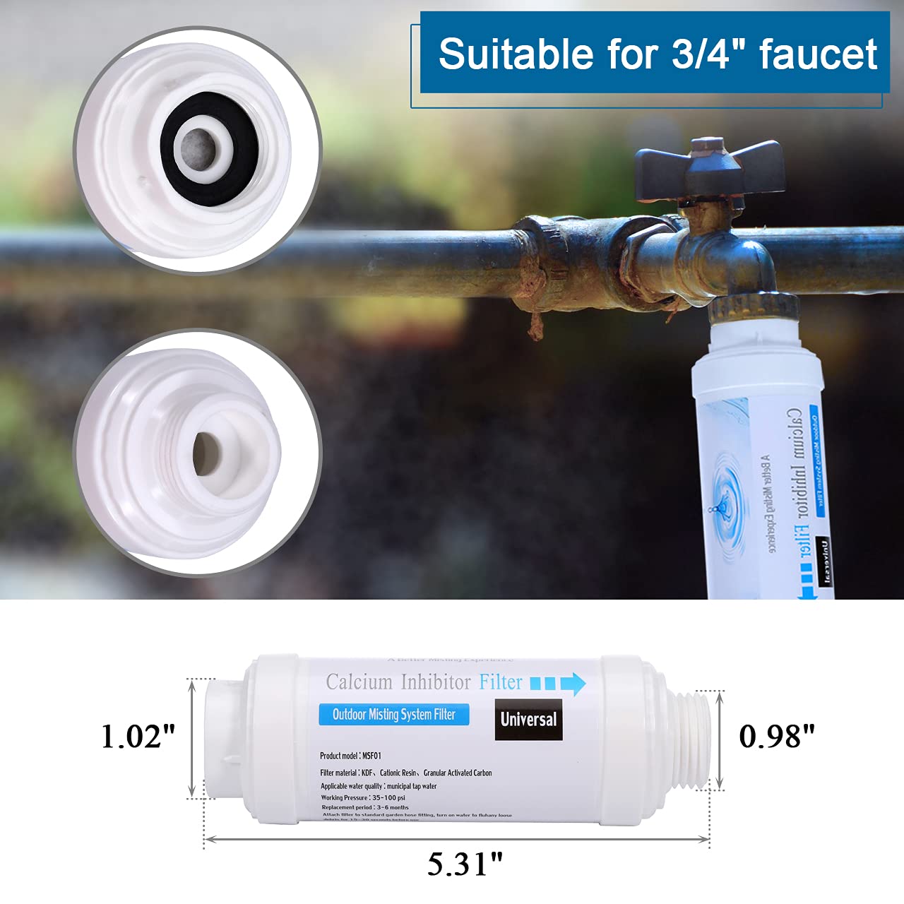 Snapklik.com : Calcium Inhibitor Filter, Outdoor Misting System ...