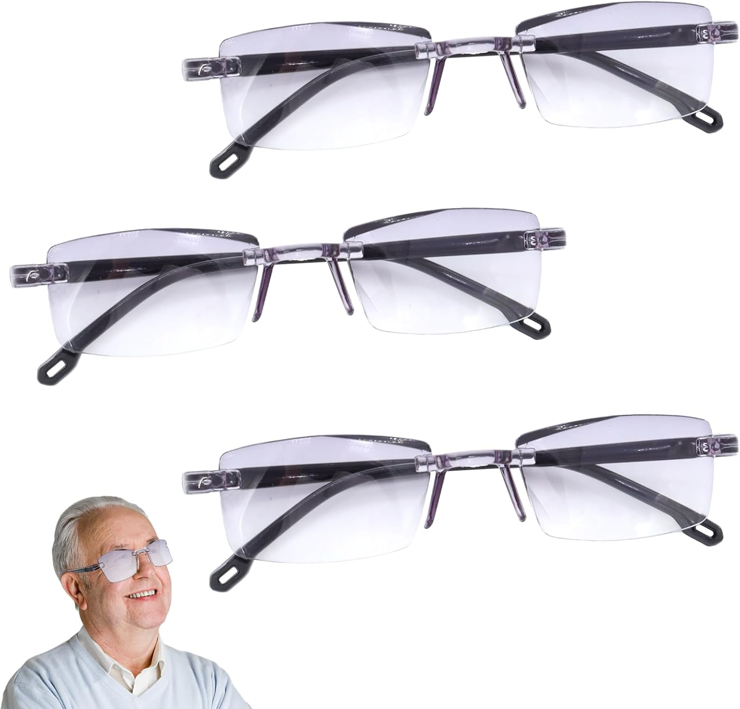 Amazon.com: LUODAKA 3 Pcs Intelligent Dual Focus Glasses Suitable for ...