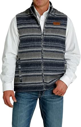 Cinch Western Vest Mens Concealed Carry Lined Twill XL Navy MWV1903002 ...