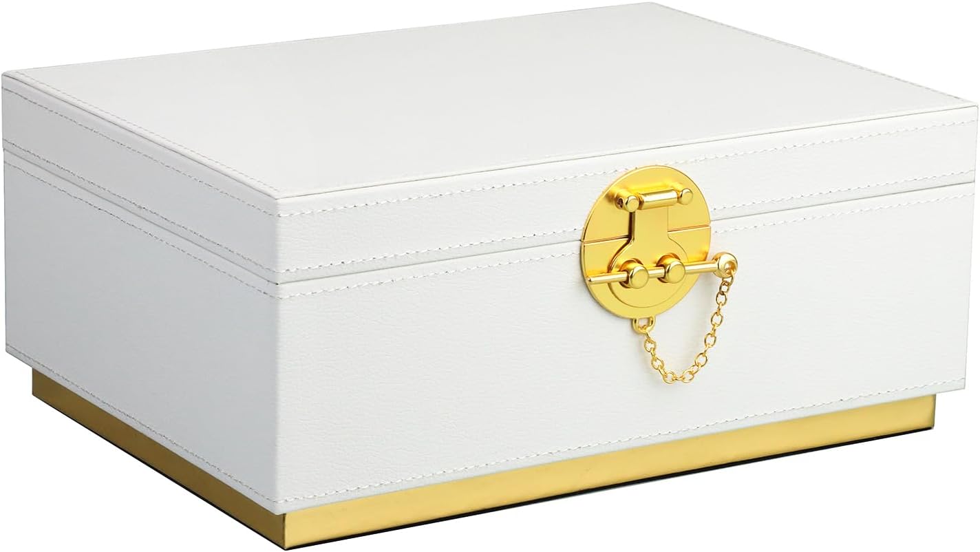 Amazon.com: DECOR4SEASON Faux Leather Decorative Jewelry Storage ...