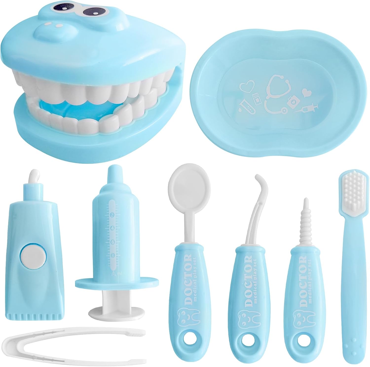 Amazon.com: 9-Piece Dental Pretend Play Set, Educational Dentist Play ...