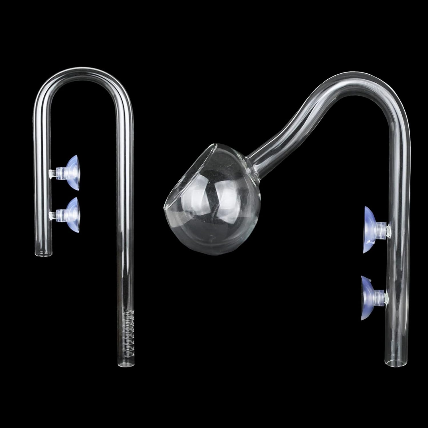 Amazon.com : Caylingdee Poppy Pipe Glass Inflow Outflow Set Aquatic U ...