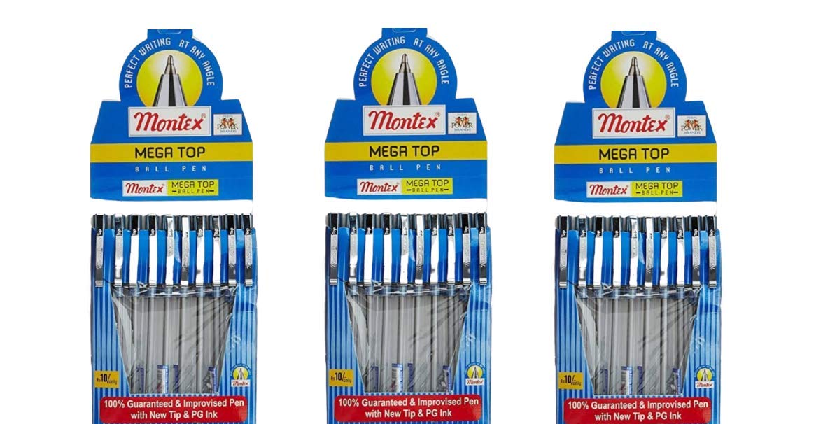 Montex Pens Mega point Pack of 3 : Amazon.in: Office Products