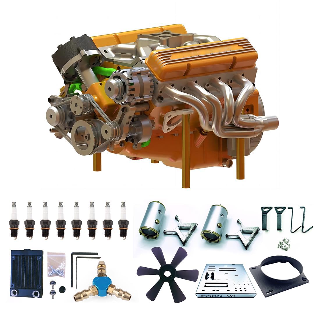 Mini V8 Engine Model Kit That Runs 1 6 Scale | Desertcart INDIA