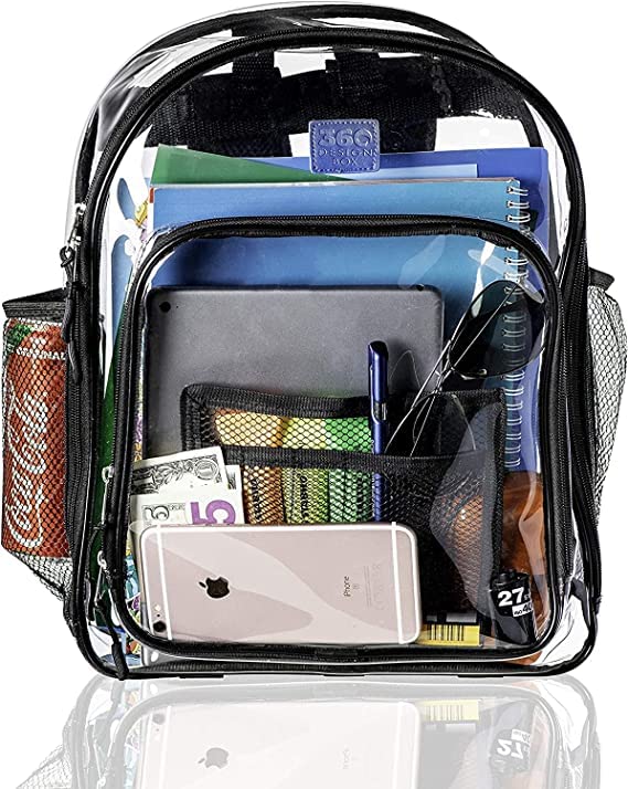 قیمت و خرید Clear Backpacks for School, Transparent Plastic Backpack ...