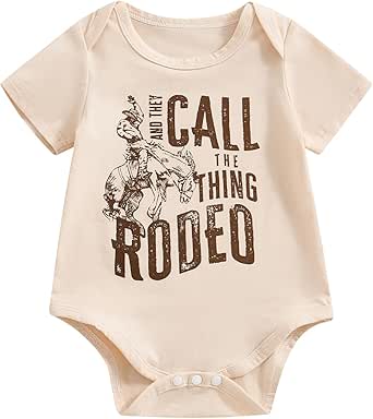 Amazon.com: SAYOO Western Baby Girls Boys Bodysuit Clothes Country Cowboy Cowgirl Funny Cute ...