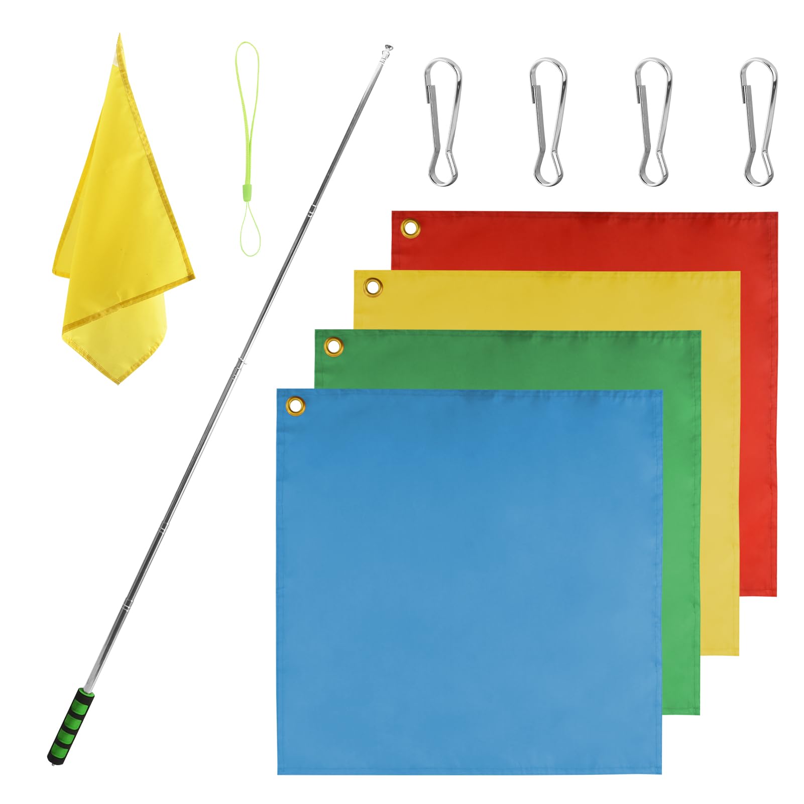POHOVE 4Pcs Horse Training Flag Tour Guide Flag with 63" Telescopic ...