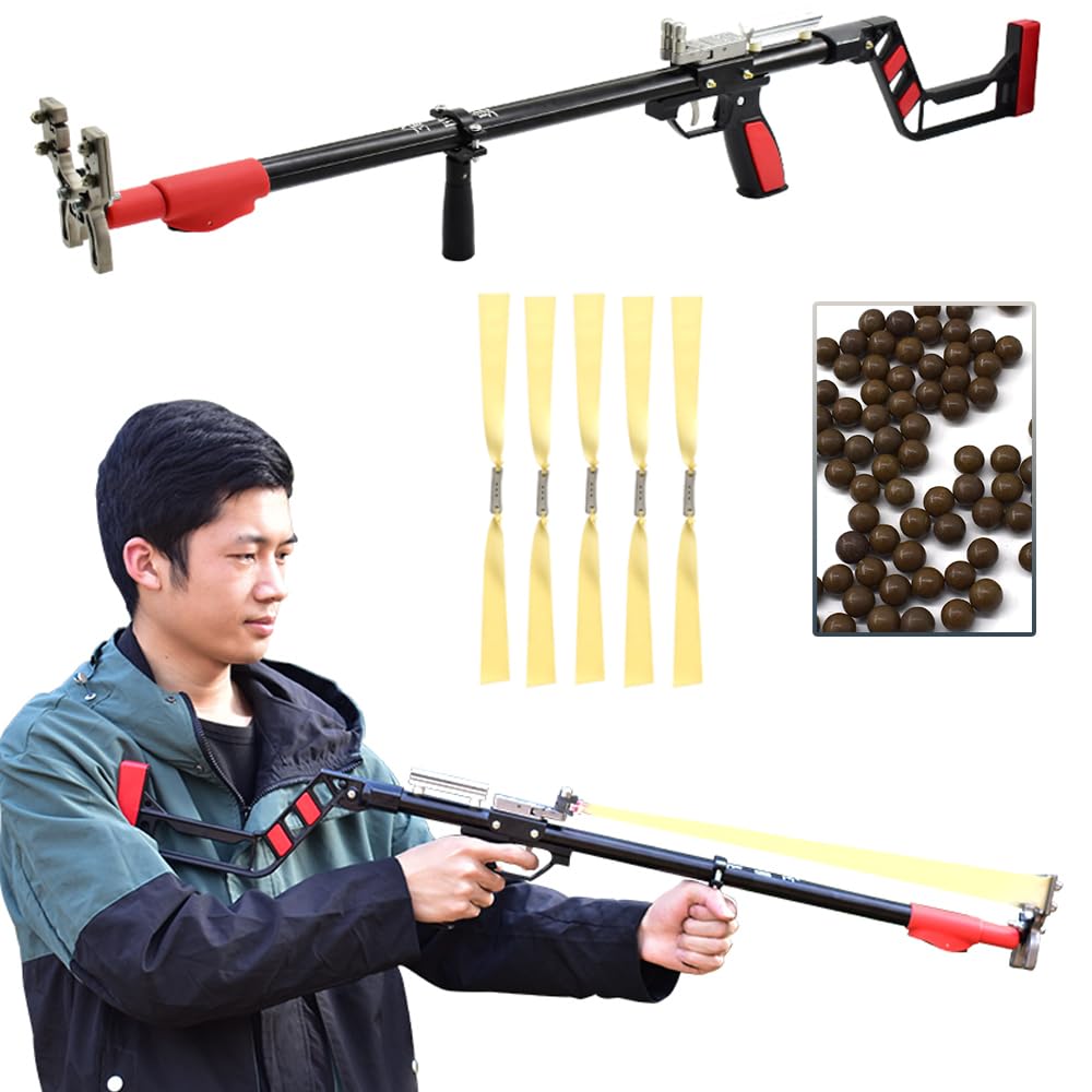 SUFFUSE Slingshot Rifle Retractable Slingshots with Aiming Device ...