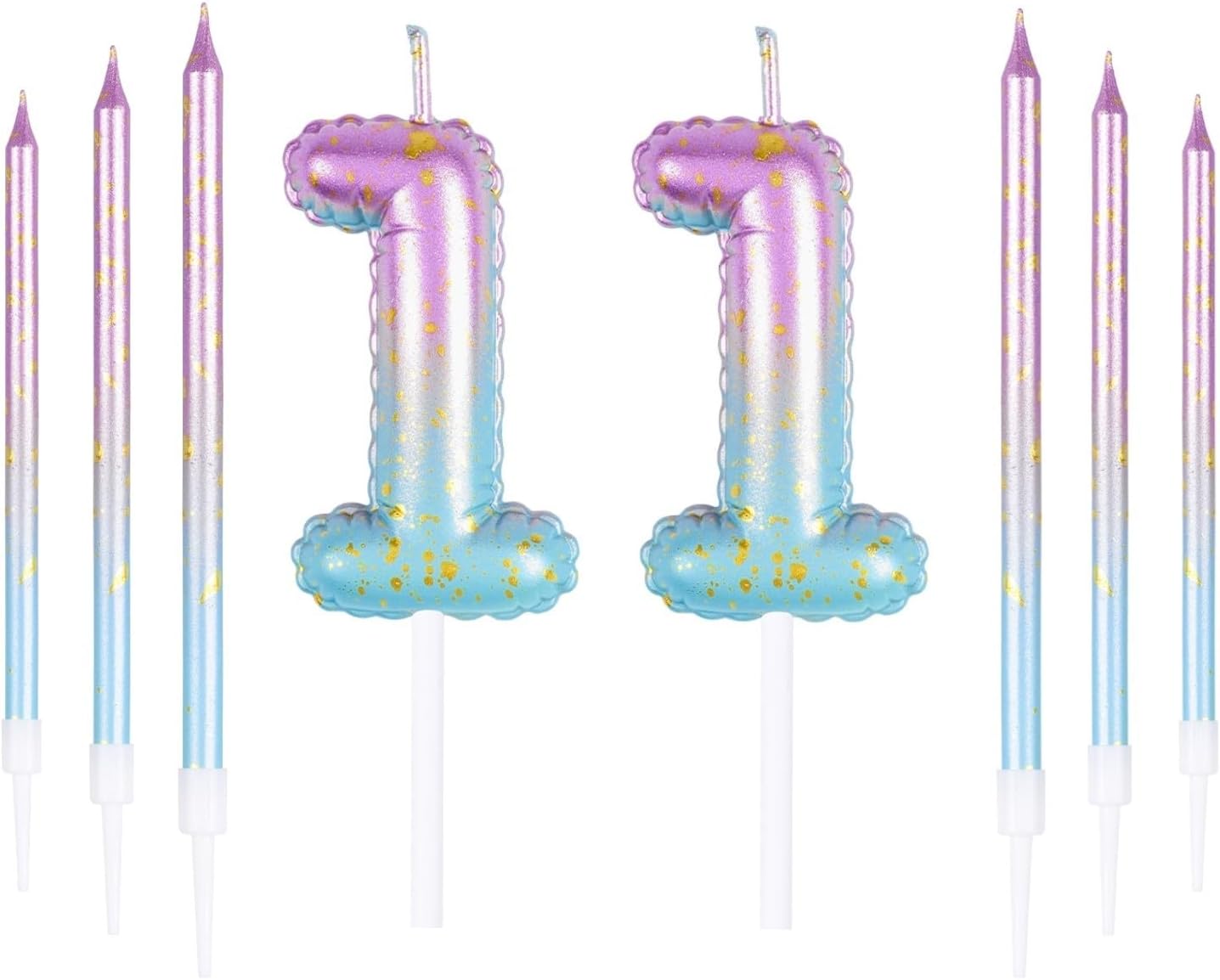 Amazon.com: iNINGER New 11th Birthday Candle Ten Year Pink Happy ...