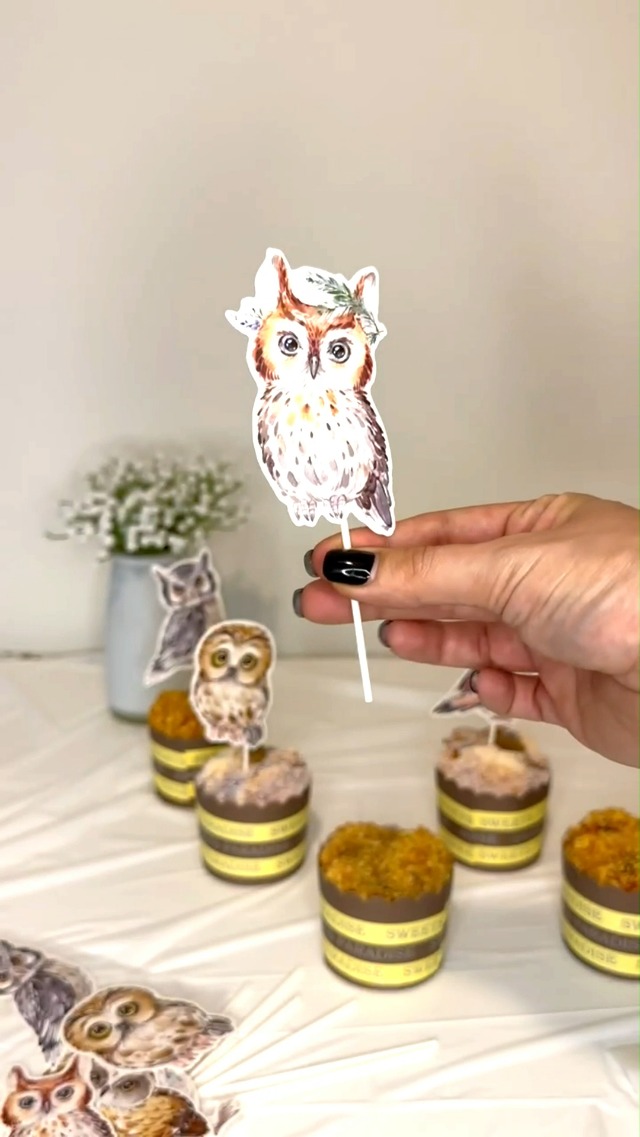Toppers Cupcake Owl