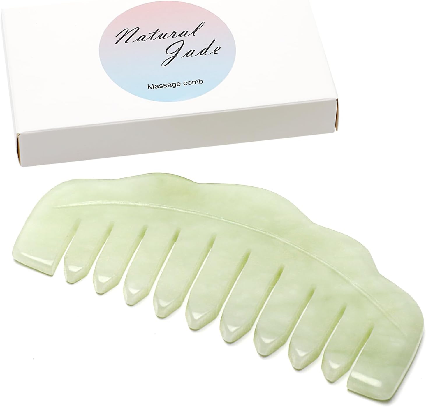 Amazon.com: Jade Hair Comb Body Stone Back Gua Sha Tool Men Women Head ...