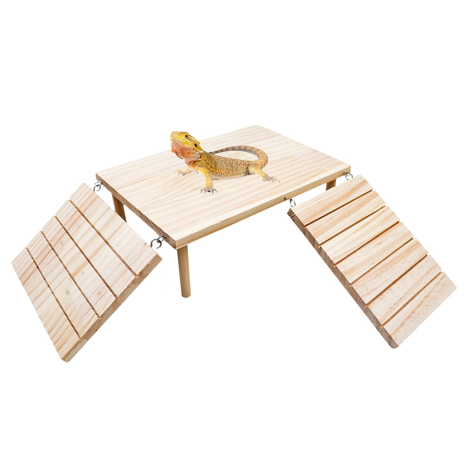 Amazon.com : Bearded Dragon Basking Platform, Wooden Reptile Cave ...